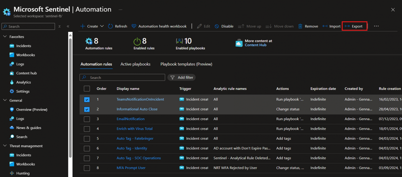 Microsoft Sentinel - Migrating to another Subscription - Gennaro Migliaccio