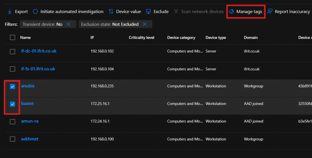 Defender for Endpoint - Device Tagging - Gennaro Migliaccio